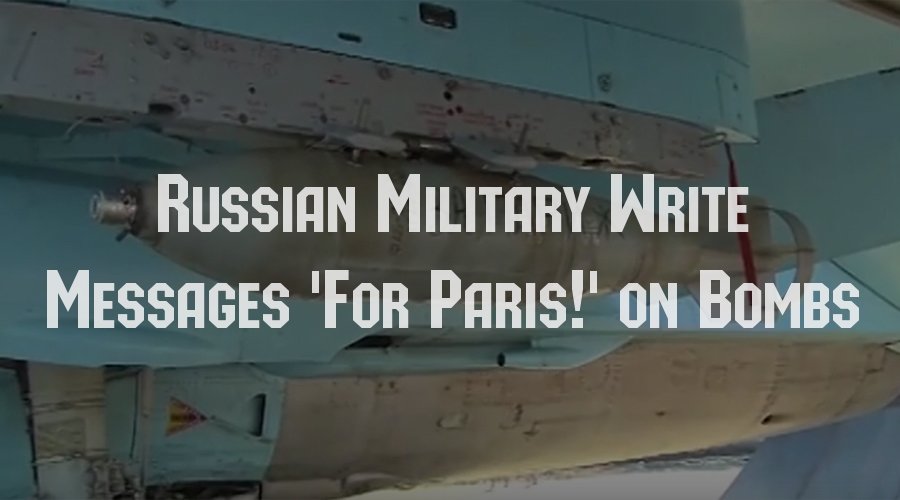Russian Military Write Messages 'For Paris!' on Bombs